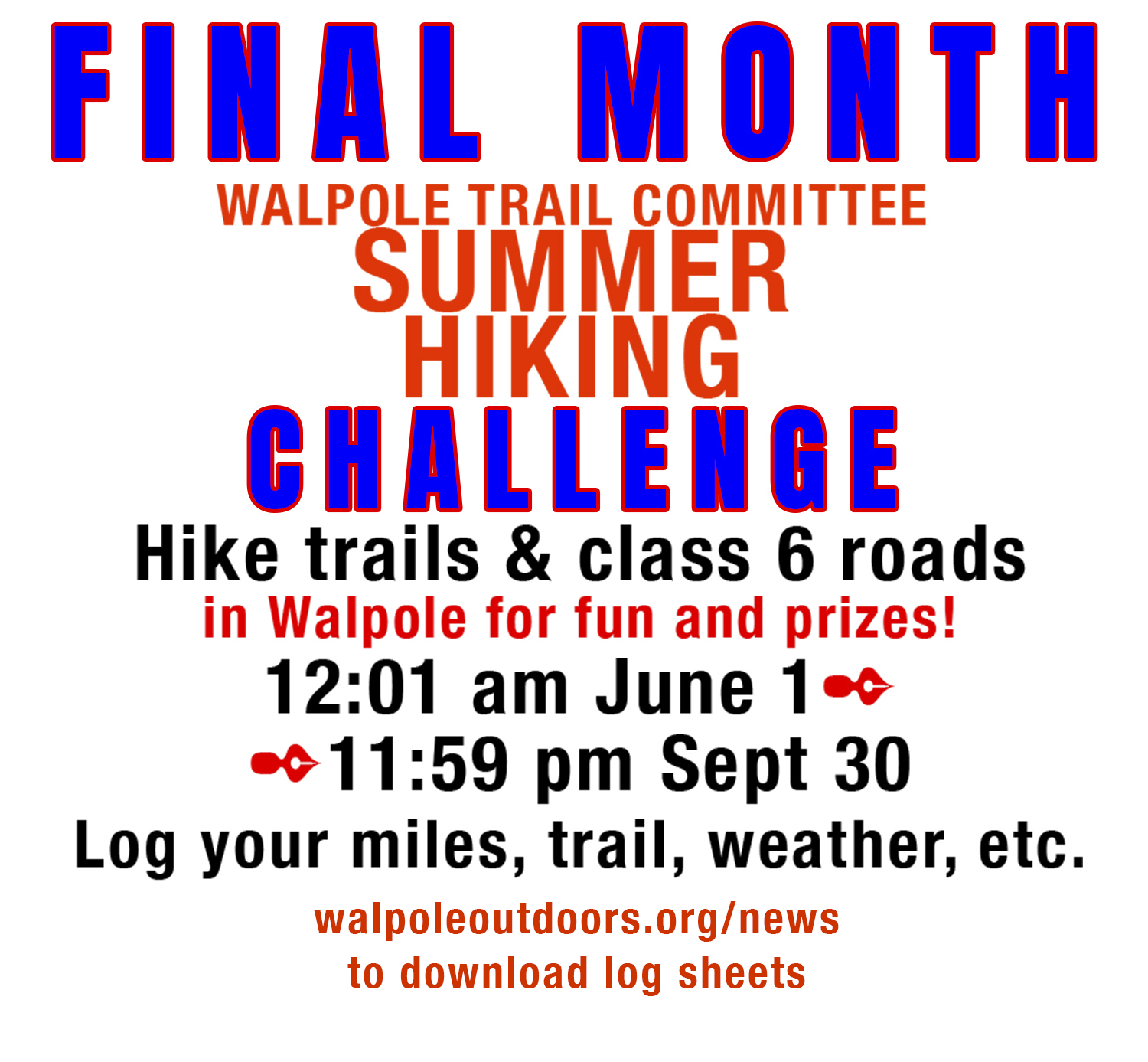 Final Month of the Summer Hiking Challenge | The Walpolean